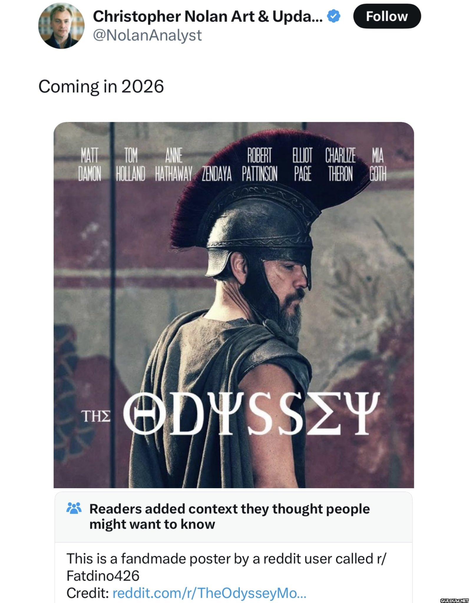 Is that even greek? Christopher Nolan Art & Upda... Follow ...