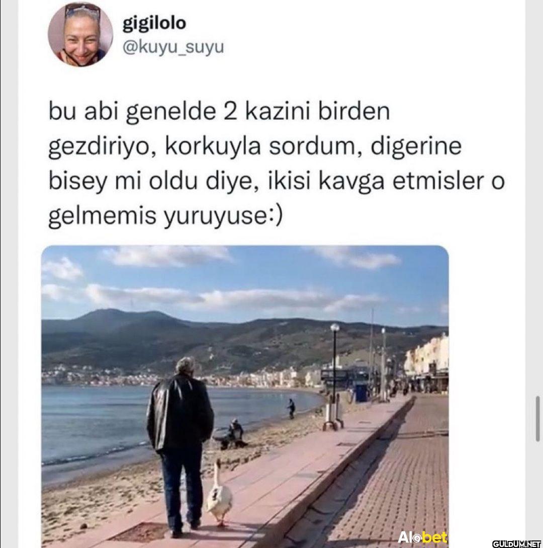 bu abi genelde 2 kazini birden gezdiriyo, korkuyla sordum, digerine ...