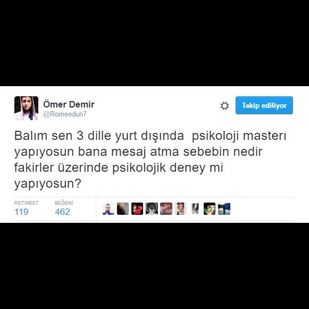 Omer Demir @Romeodun7 Takip ediliyor Balim sen 3 dille yurt dışında ...