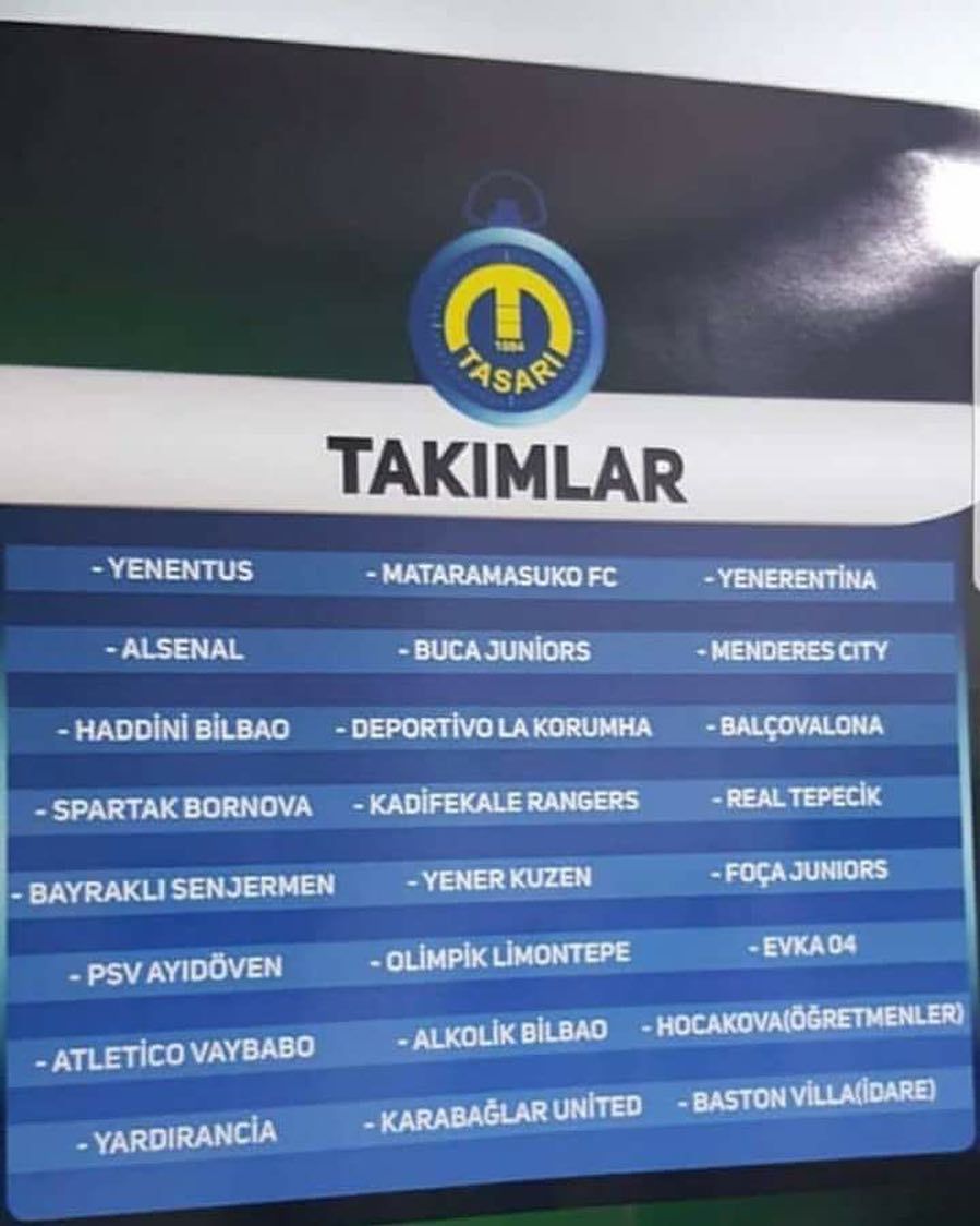 TAKIMLAR - ALSENAL -BUCA JUNİORS - MENDERES CİTY - HADDİNİ BİLBAO - DEPORTİVO LA KORUMHA ...