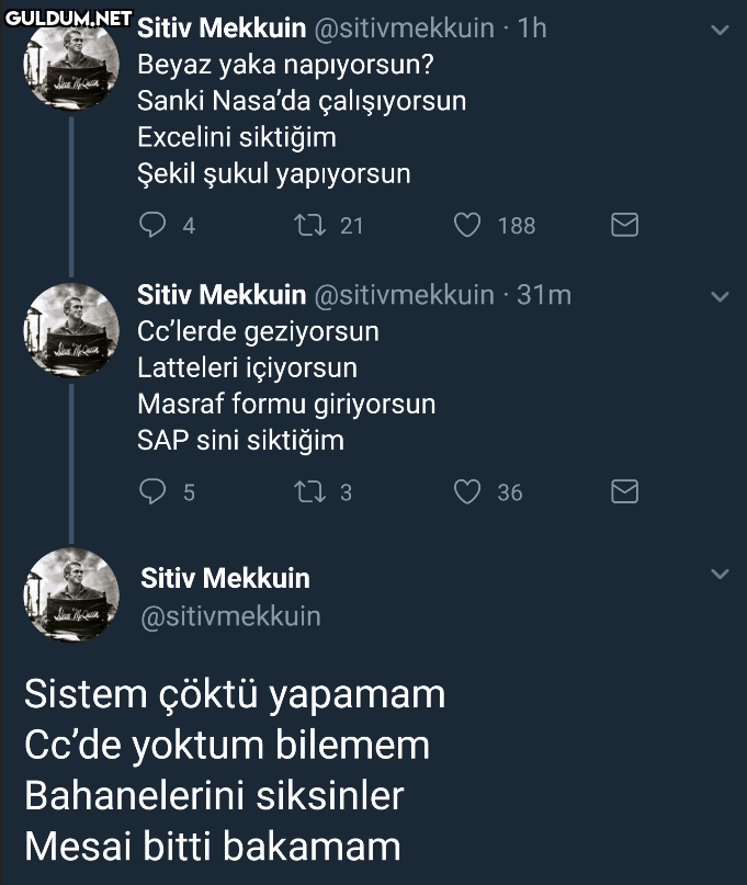 Sitiv Mekkuin @sitivmekkuin · 1h Beyaz yaka napıyorsun? Sanki Nasa'da ...