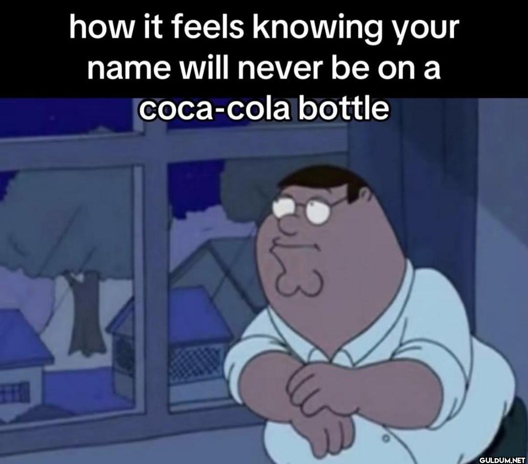 how it feels knowing your name will never be on a coca-cola bottle 813 ...
