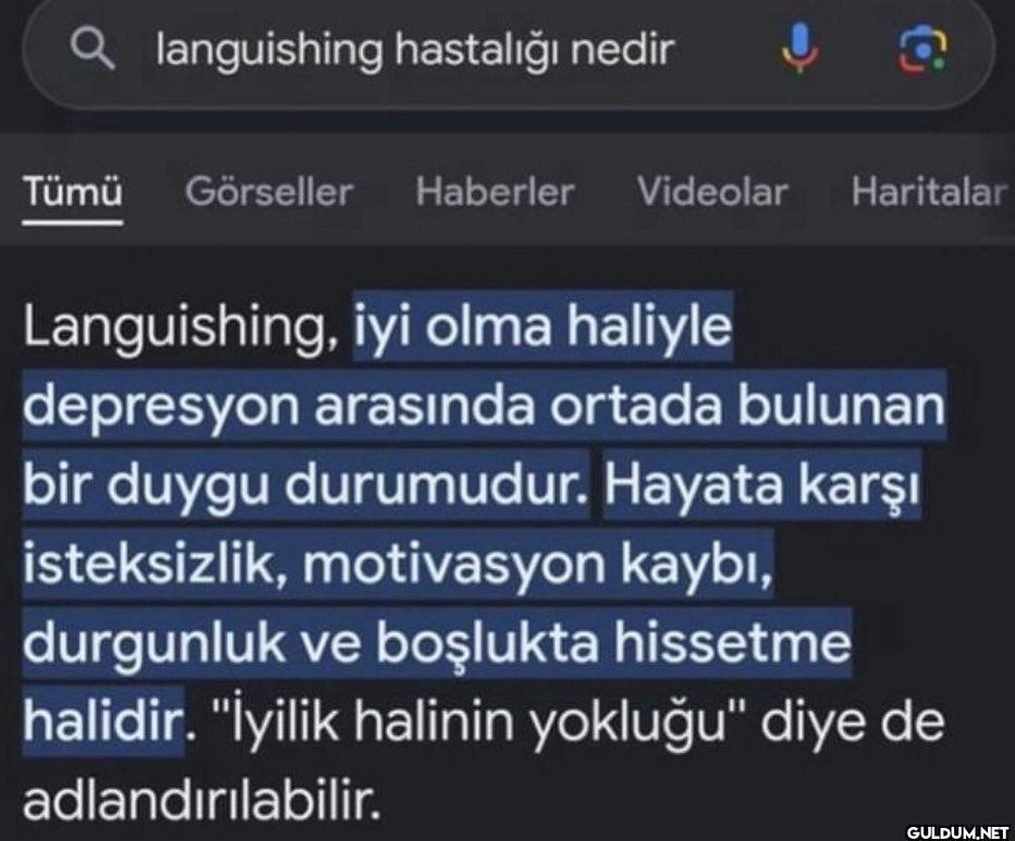 Q languishing hastalığı nedir Tümü Görseller Haberler Videolar Haritalar Languishing, iyi olma ...
