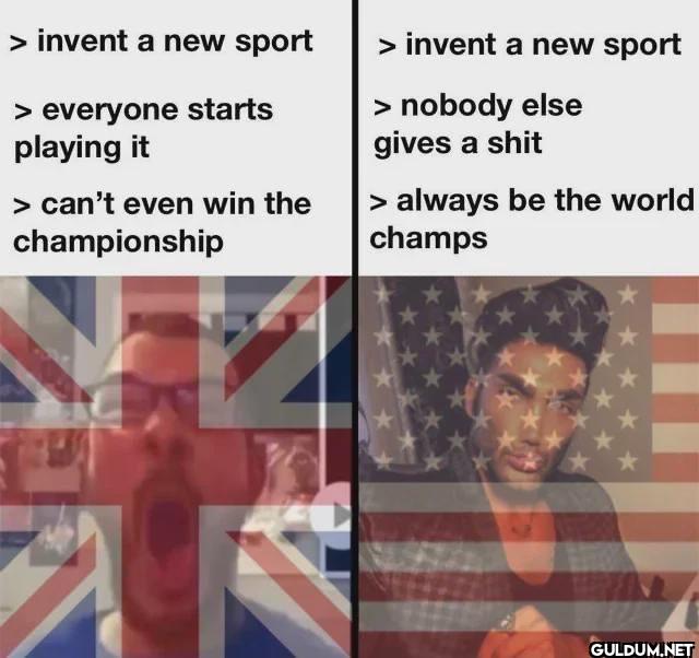 > invent a new sport > everyone starts playing it > can't even win the ...