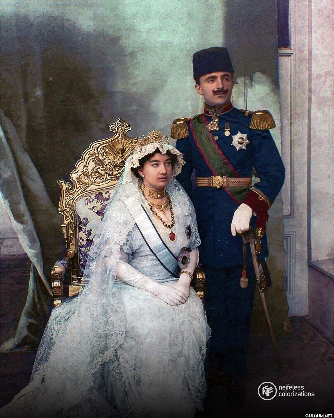 Enver Paşa ile Naciye Sultan düğün gününde, 10 Mayıs 1914 📸 N neifeless ...