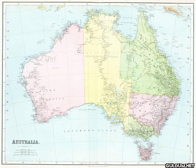 1864 map of Australia - by William Hughes LATERS ALIA AUSTRALIA. F I - Guldum.net - Caps arama ...