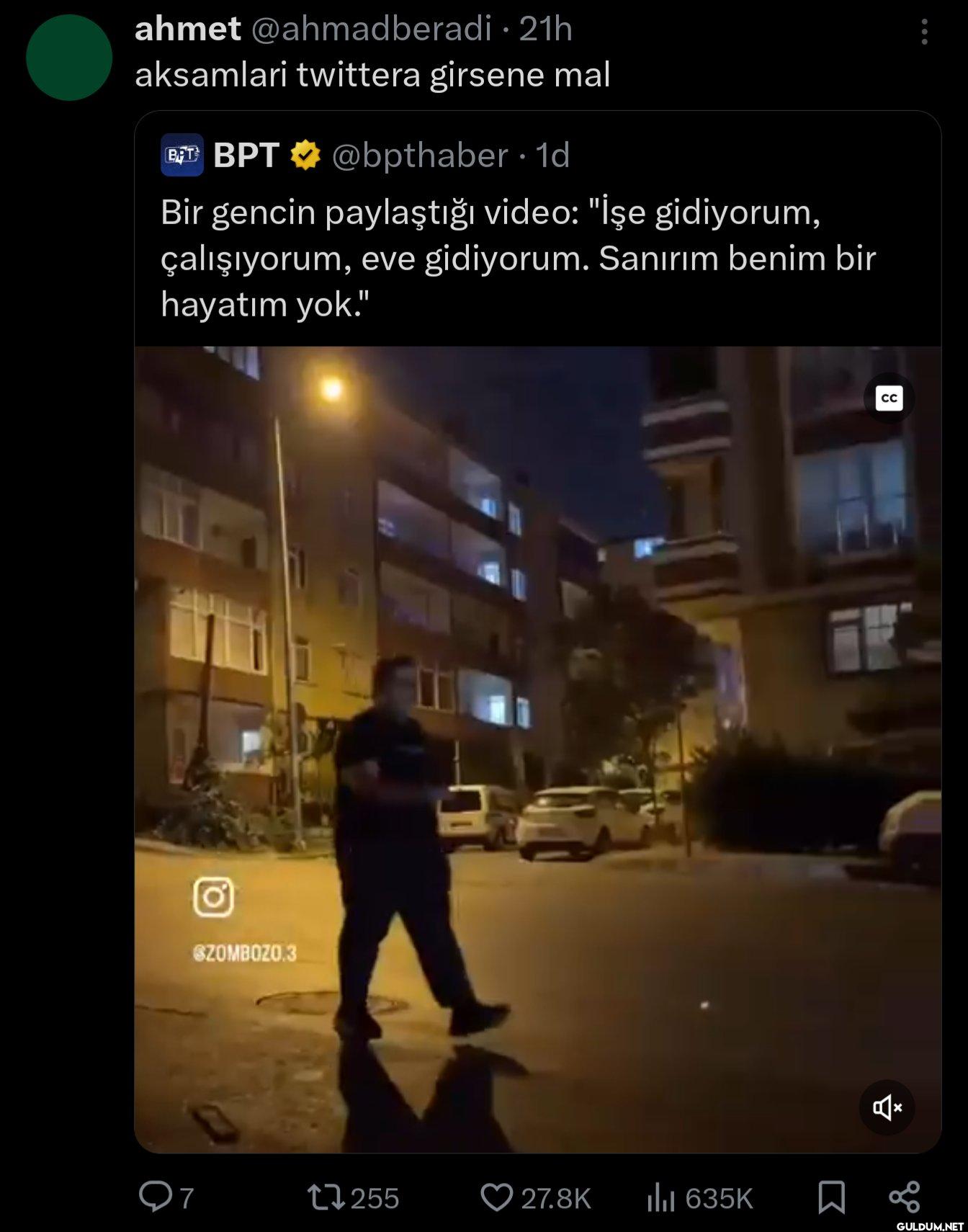 21h aksamlari twittera girsene mal BTBPT @bpthaber · 1d Bir gencin ...