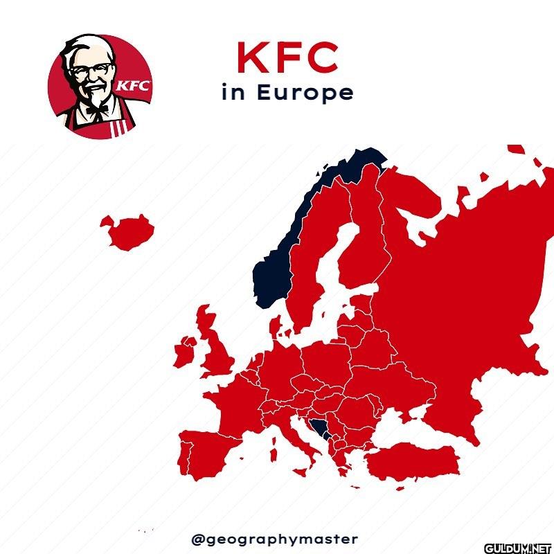 KFC in Europe 🍗 KFC KFC in Europe @geographymaster - Guldum.net - Caps ...