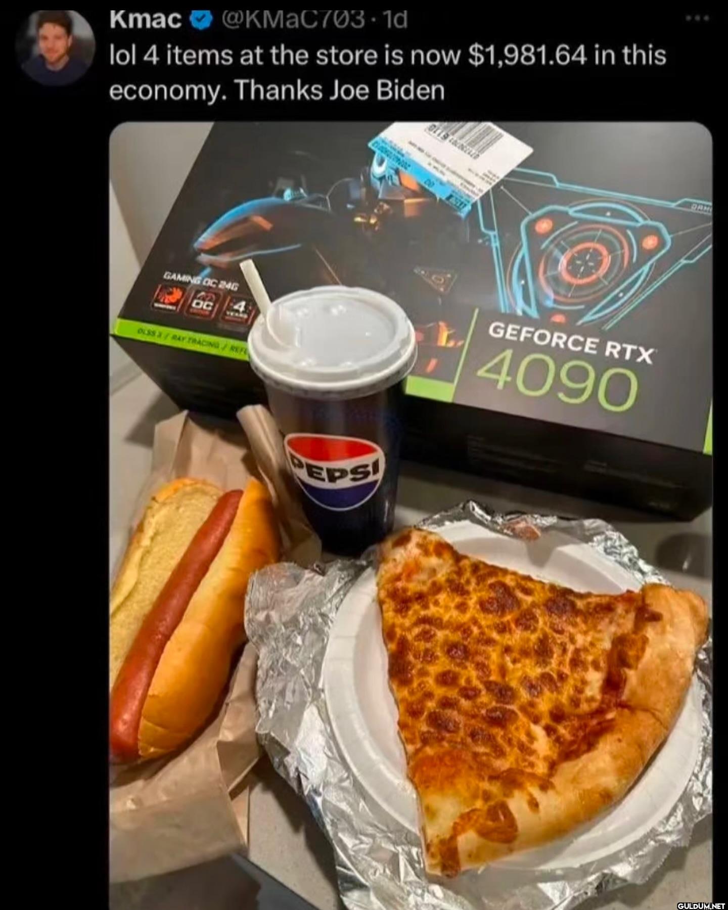 lol 4 items at the store is now $1,981.64 in this economy. Thanks Joe ...