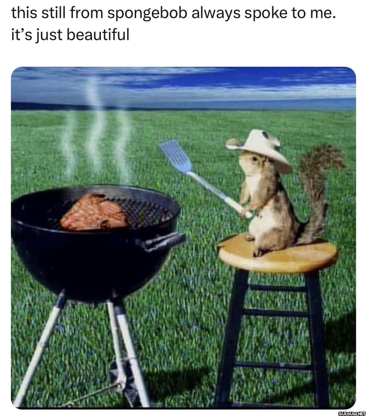 this still from spongebob always spoke to me. it's just beautiful ...