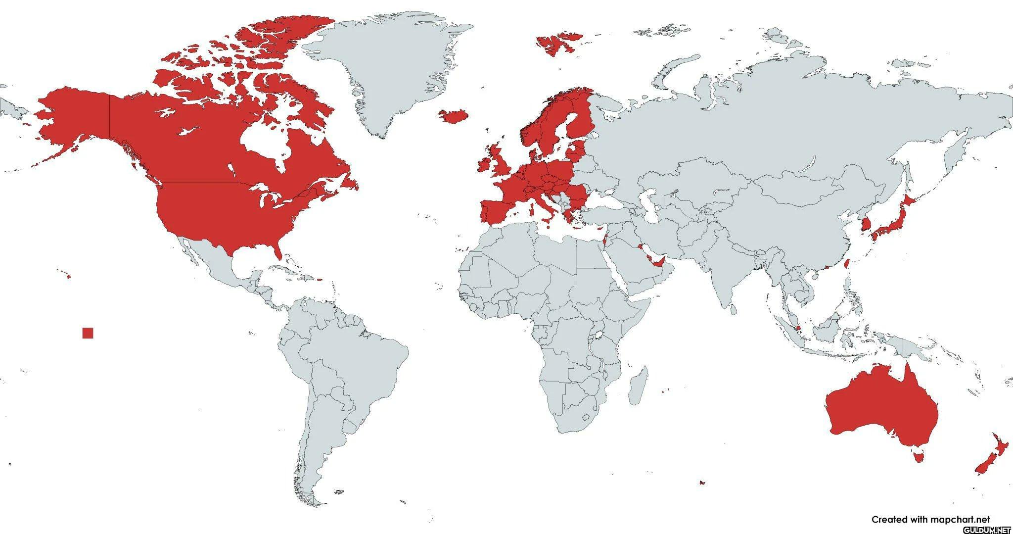 Red countries have %15 of world population but produce %60 of worldwide ...