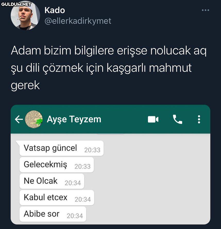 Kado ... @ellerkadirkymet Adam bizim bilgilere erişse nolucak aq ns şu ...