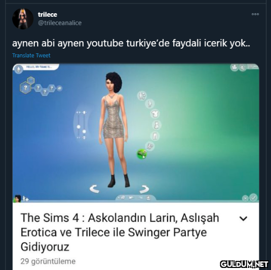 trilece 000 @trileceanalice aynen abi aynen youtube turkiye'de faydali icerik yok.. Translate ...