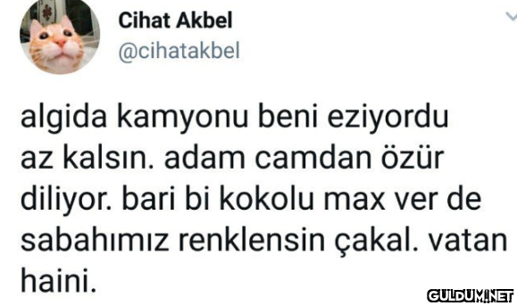 Cihat Akbel @cihatakbel algida kamyonu beni eziyordu az kalsın. adam ...