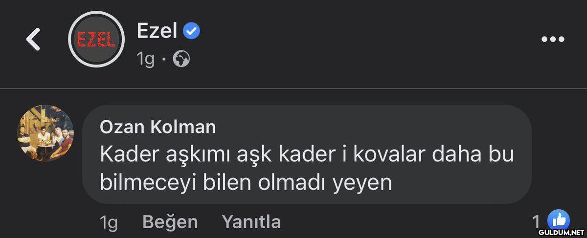 Ezel O EZEL 1g · 6 Ozan Kolman Kader aşkımı aşk kader i kovalar daha bu ...