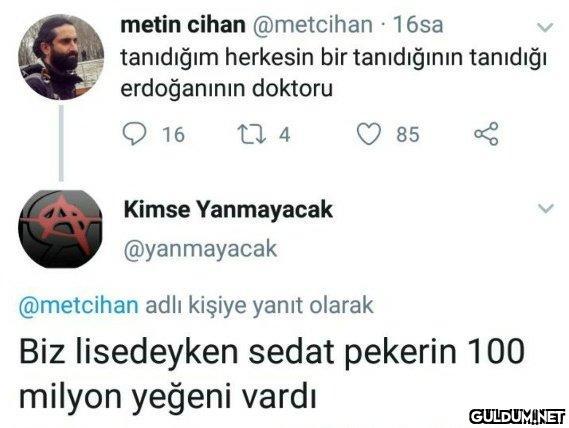 metin cihan @metcihan 16sa tanıdığım herkesin bir tanıdığının tanıdığı ...