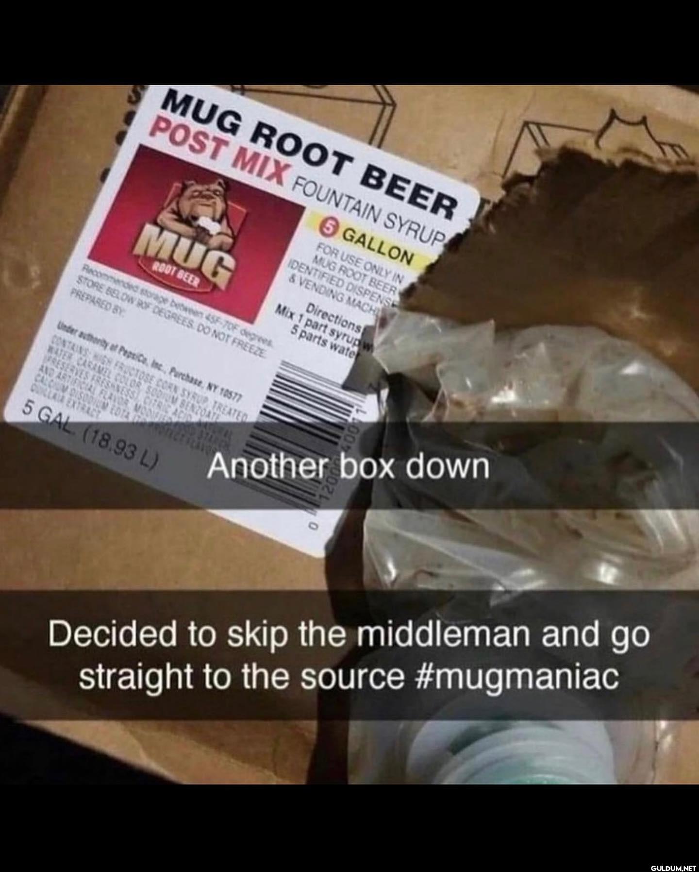 MUG ROOT BEER POST MIX FOUNTAIN SYRUP MUG ROOT BEER 6 GALLON FOR USE ...