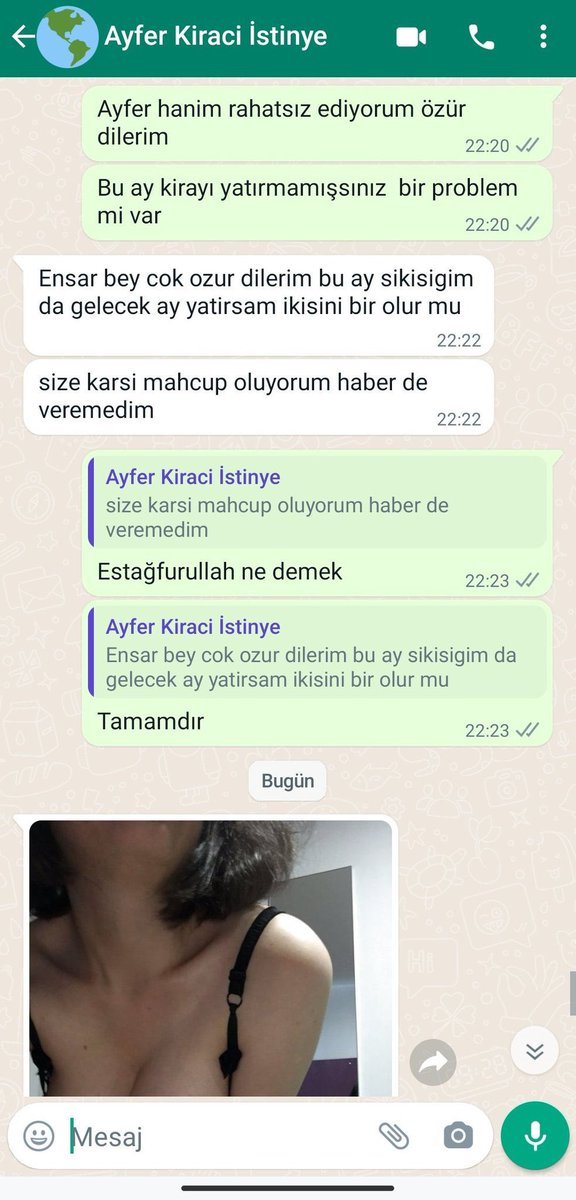 Ayfer hanım napıyorsunuz https://t.co/2y6bY7E1XM Ayfer Kiraci İstinye Ayfer hanim rahatsız ...
