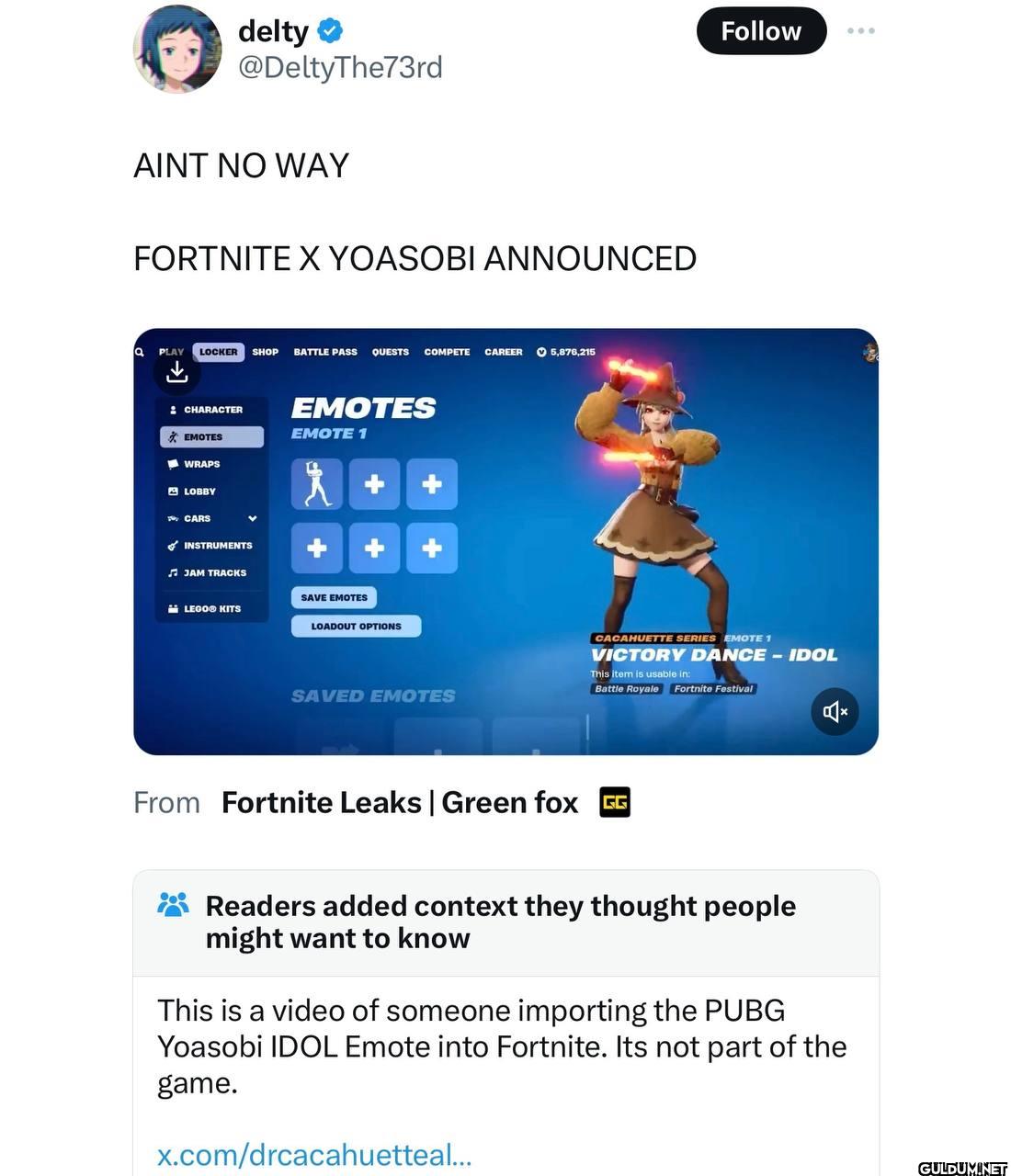 AINT NO WAY FORTNITE X YOASOBI ANNOUNCED a PLAY LOCKER SHOP BATTLE PASS ...