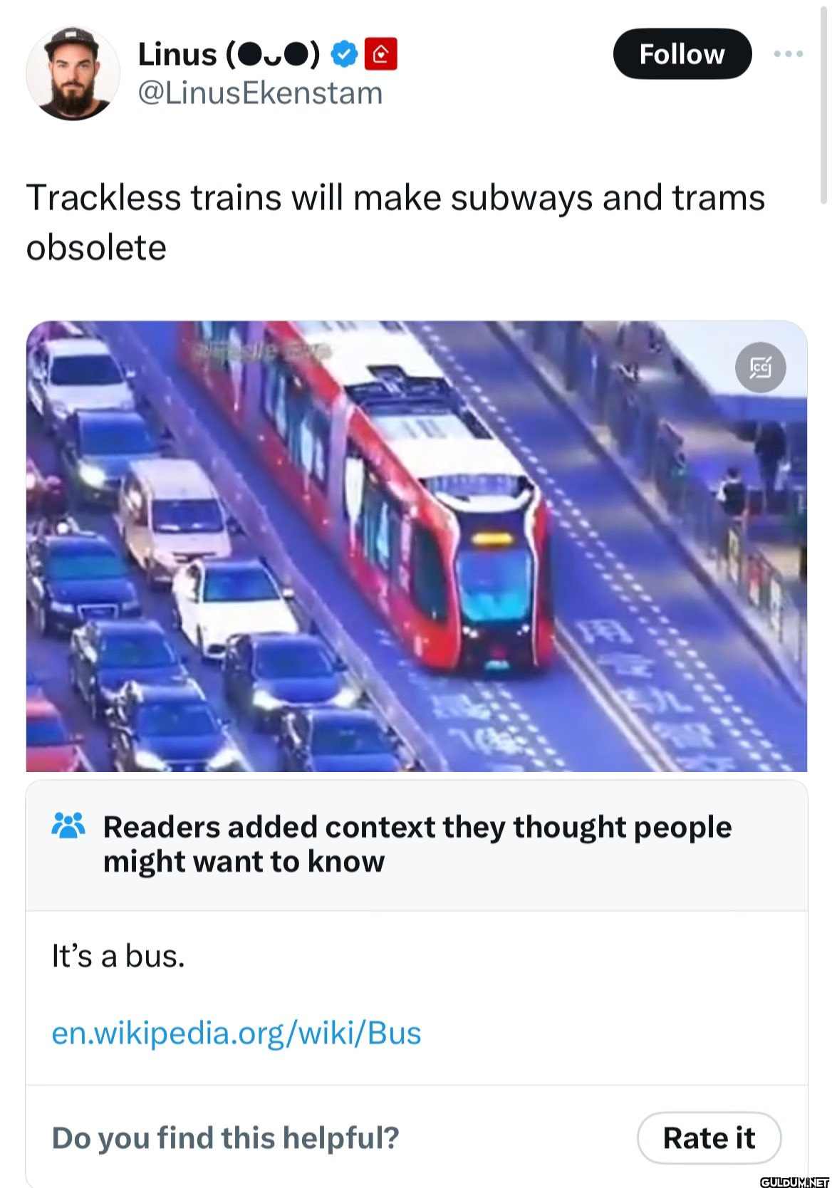 Linus (O) @LinusEkenstam Trackless trains will make subways and trams ...