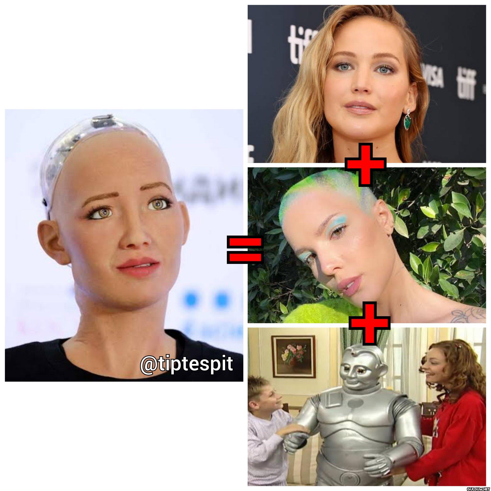 Jennifer Lawrence + Halsey + İyi Aile Robotu Babür = Robot Sofia ...