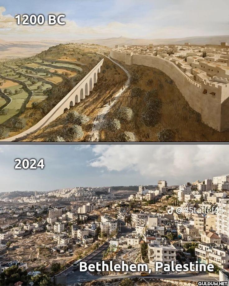 12. Bethlehem, Palestine Then and Now 1200 BC 2024 J@45tallef4 ...