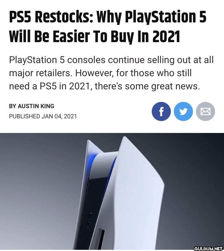 PS5 Restocks: Why PlayStation 5 Will Be Easier To Buy In 2021 ...