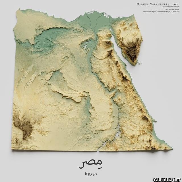 4. Topography map of Egypt مصر Egypt MIGUEL VALENZUELA, 2021 Data ...