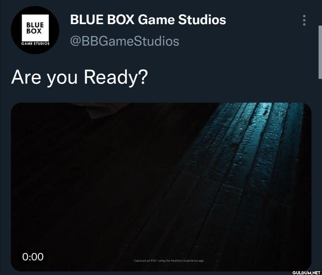 BLUE BOX GAME STUDIOS BLUE BOX Game Studios @BBGameStudios Are you Ready? 0:00 Captured on PS5 ...