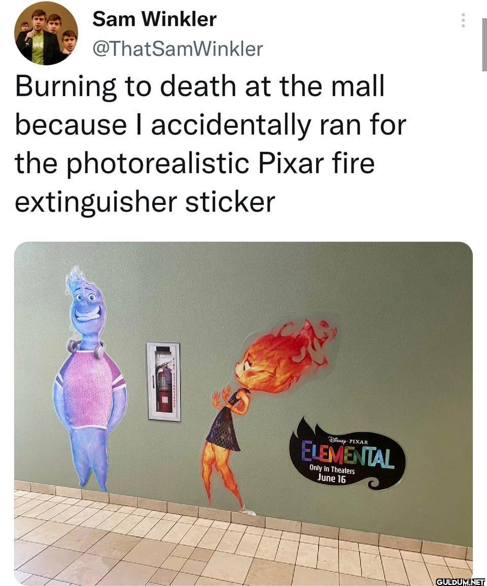 Burning to death at the mall because I accidentally ran for the ...