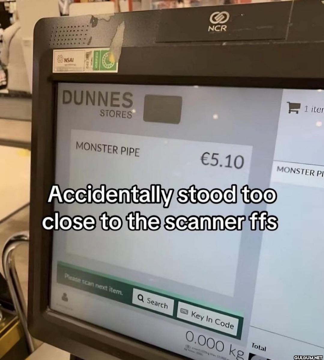 💀💀 NSAI MIC DUNNES STORES S NCR MONSTER PIPE €5.10 1 iter Accidentally ...