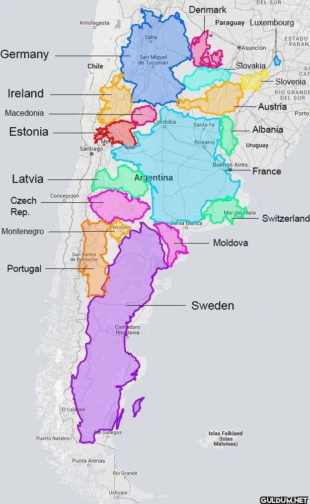 🇦🇷 Argentina is the 8th largest country in the world. All these ...
