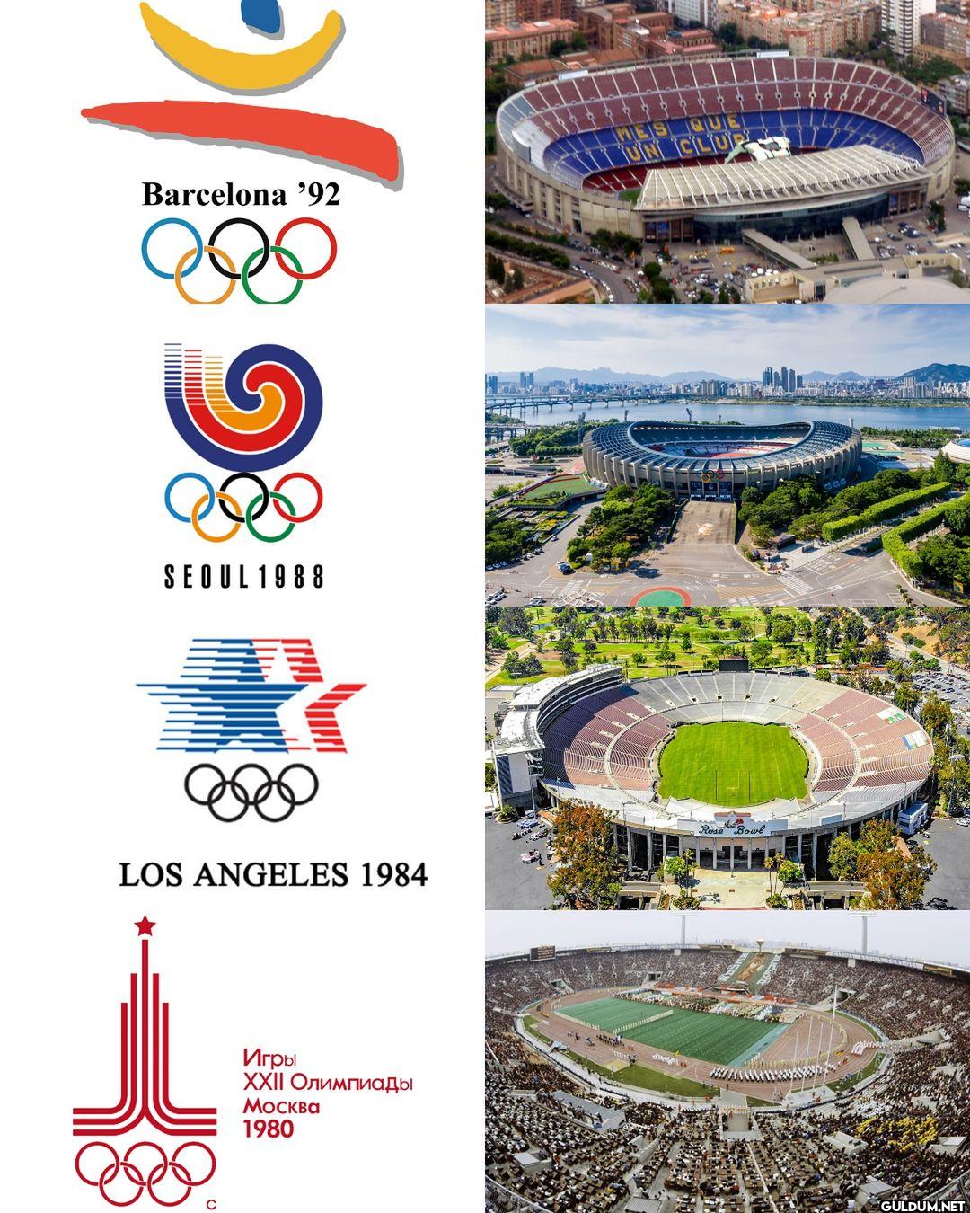 Barcelona 1992 🇪🇸 : « Camp Nou », Barcelona Seoul 1988 🇰🇷 : « Olympic Stadium », Seoul Los ...