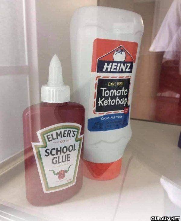 ELMER'S NO.1 SCHOOL GLUE 500 YOU PLE HEINZ Estd. 1869 Tomato Ketchup ...