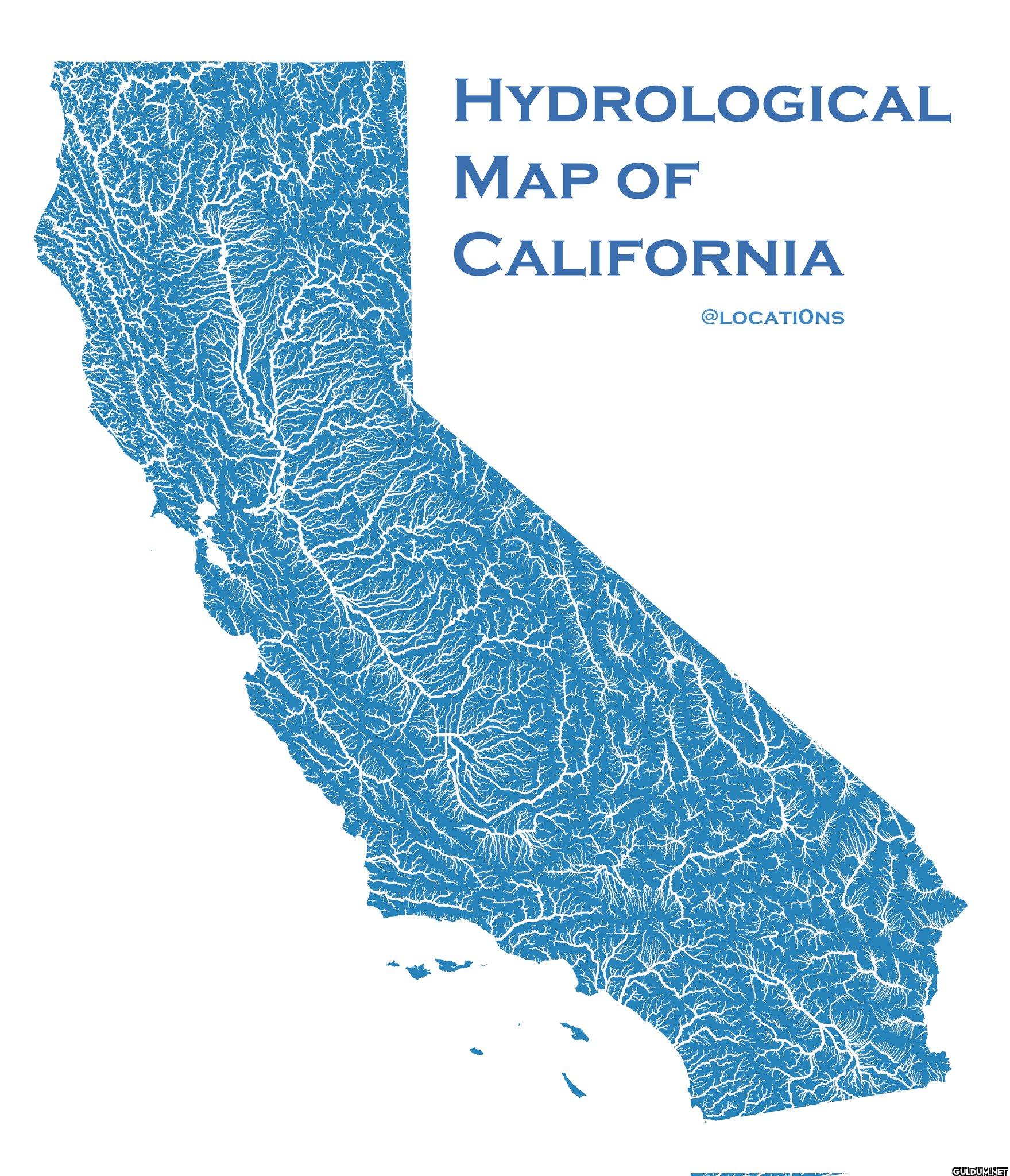 Hydrological map of California HYDROLOGICAL MAP OF CALIFORNIA ...