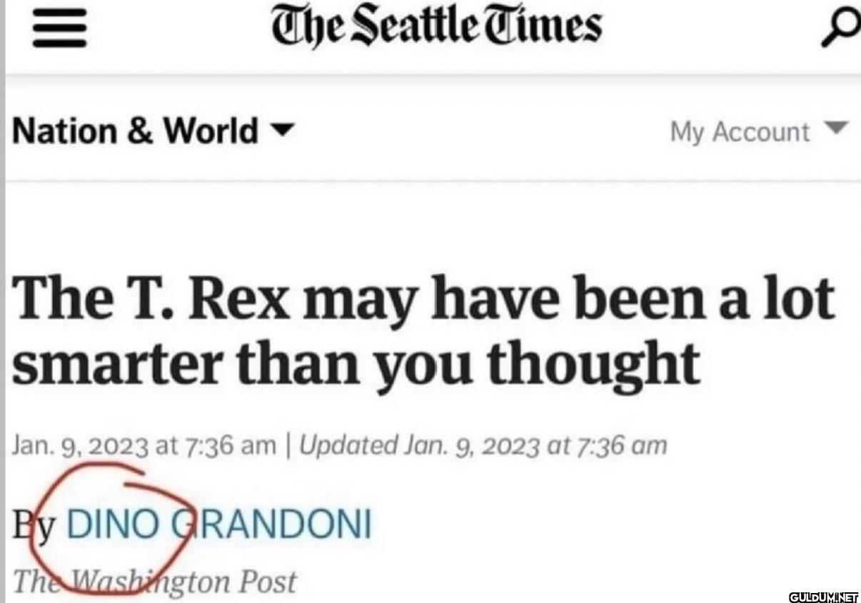 That’s sus 🤔 The Seattle Times = Nation & World My Account The T. Rex ...