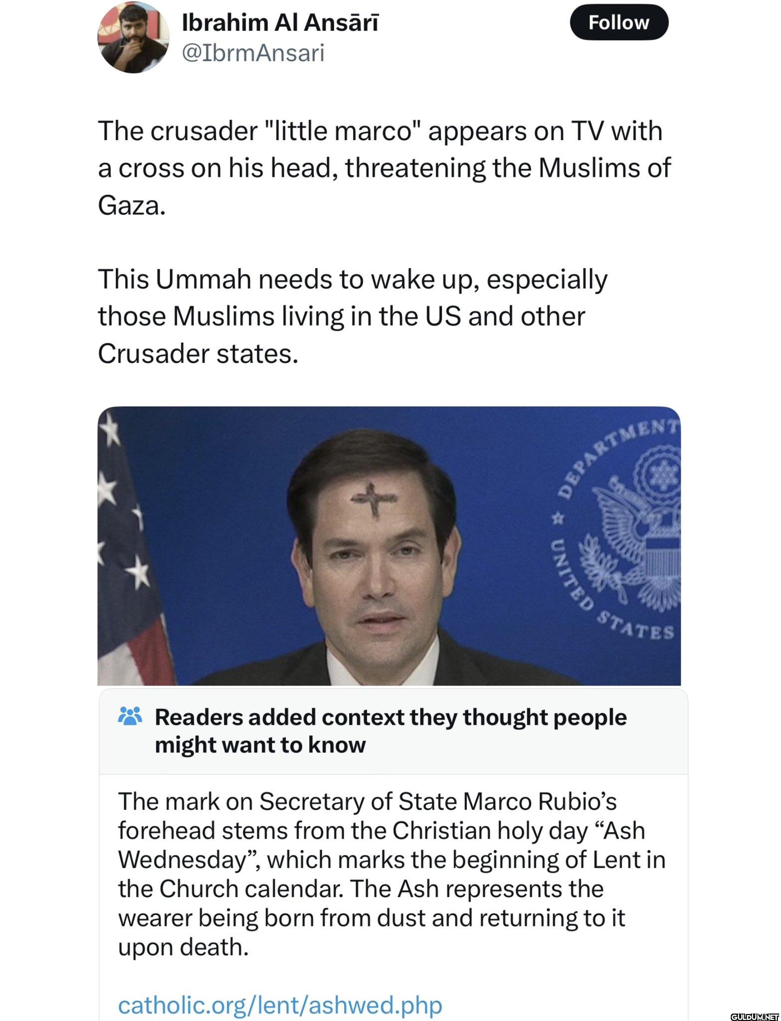 And… he turned off the comments. Ibrahim Al Ansārī @IbrmAnsari Follow The crusader "little marco ...