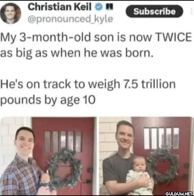 Math checks out 😂 " Subscribe Christian Keil n @pronounced kyle My 3 ...