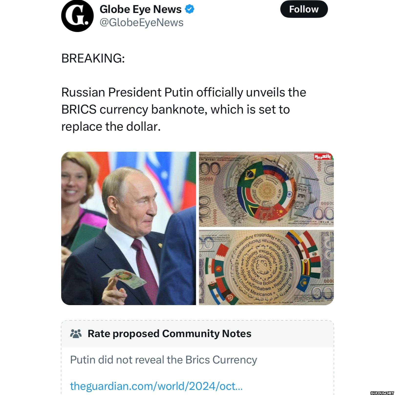 New currency drop. G. Globe Eye News @GlobeEyeNews Follow BREAKING ...