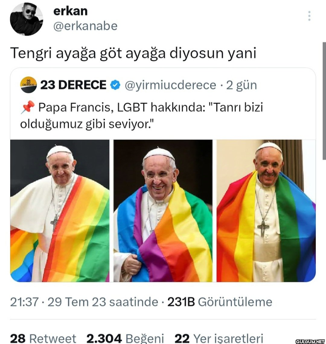 Tengri ayağa göt ayağa diyosun yani 23 DERECE • 23 DERECE ...