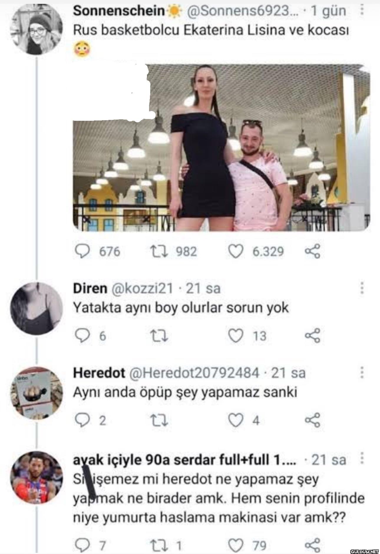 1 gün Rus basketbolcu Ekaterina Lisina ve kocası 676 17 982 Diren@kozzi21-21 sa 6.329 Yatakta ...