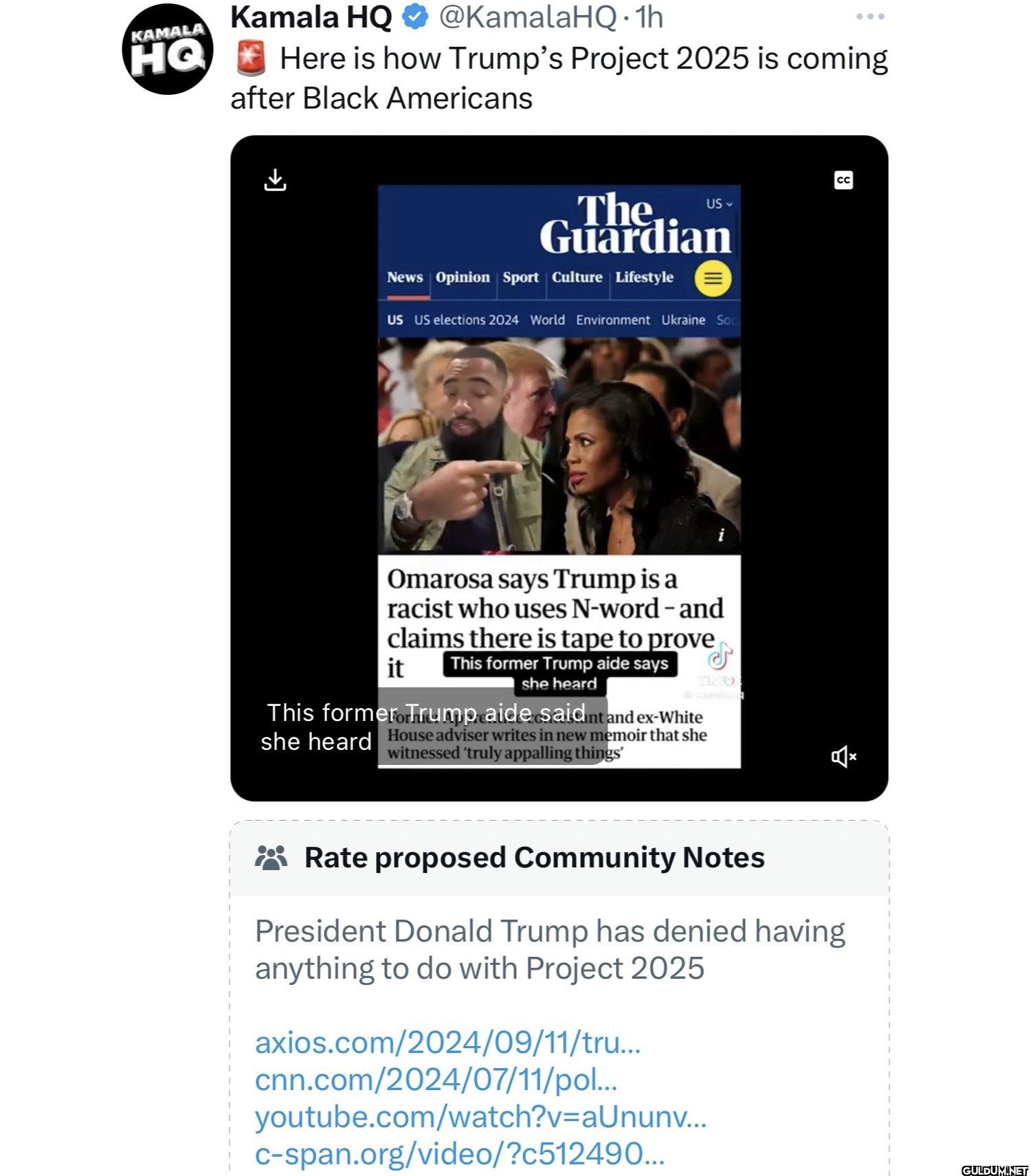 Do you think Trump has anything to do with Project 2025? KAMALA HQ ...