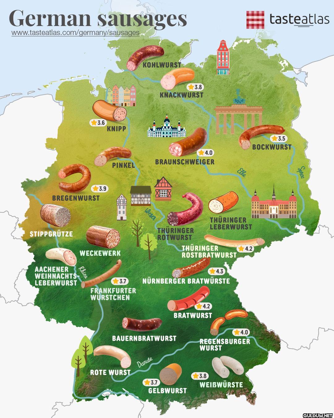 Sausages are the staple of German cuisine and come in many varieties ...