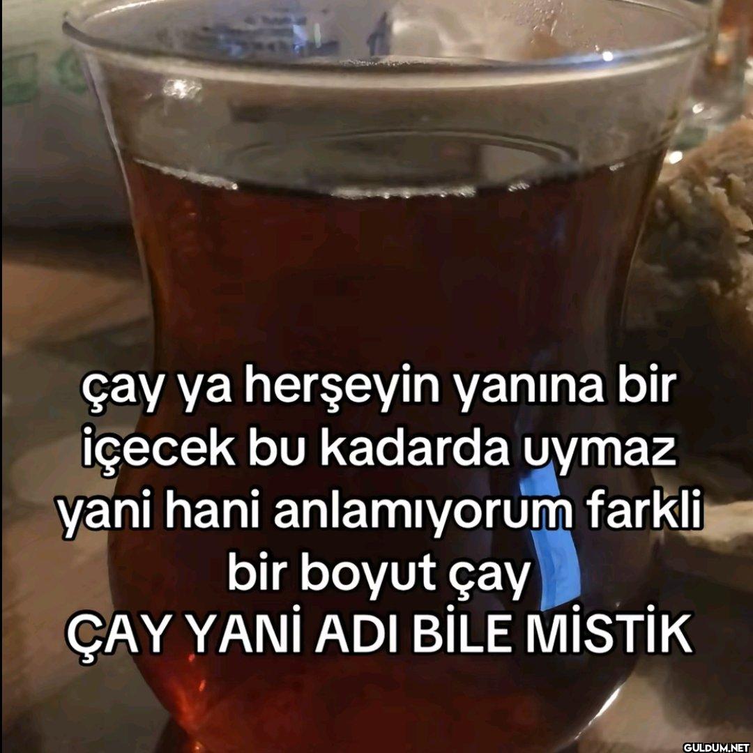 çay ya herşeyin yanına bir içecek bu kadarda uymaz yani hani ...