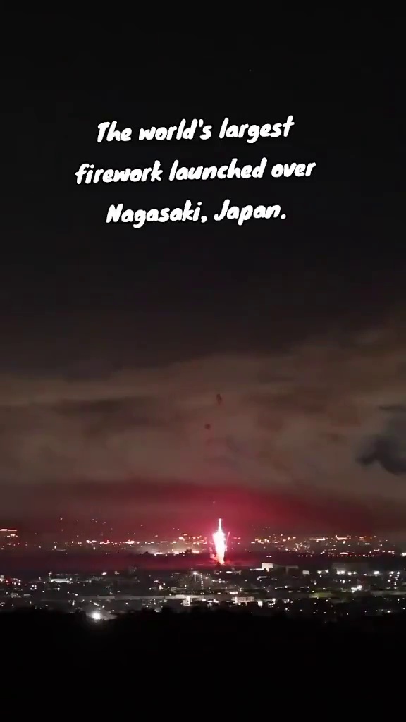 The world's largest firework launched over Nagasaki, Japan. - Guldum ...
