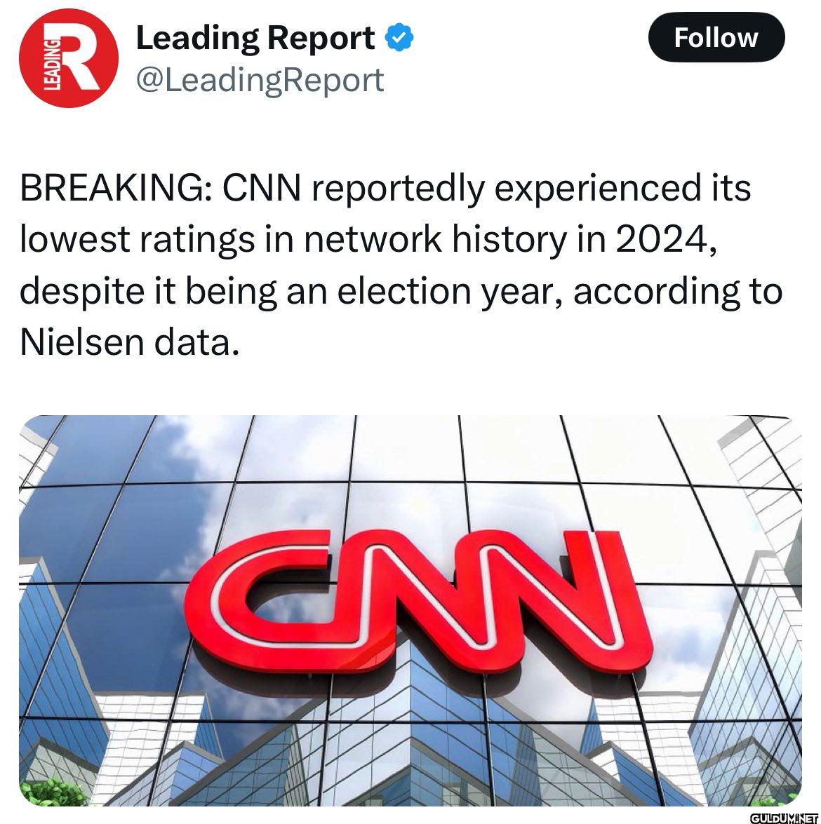 Follow BREAKING: CNN reportedly experienced its lowest ratings in ...
