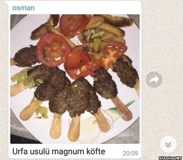 osman Urfa usulü magnum köfte 20:09